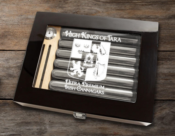 Silver CBD Cannagar Humidor (with 7 CBD Cannagars) – High Kings of Tara